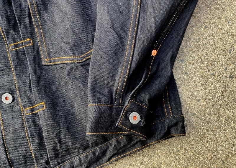 GZ-GJ1ST-0601BK 15oz JEAN JACKET -WWⅡ 1ST- BLACK - 倉敷美観 GZ-GJ1ST-0601BK 15oz JEAN JACKET -WWⅡ 1ST- BLACK - 倉敷美観